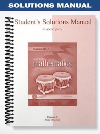 Solutions Manual for Basic College Mathematics A Real World Approach ...