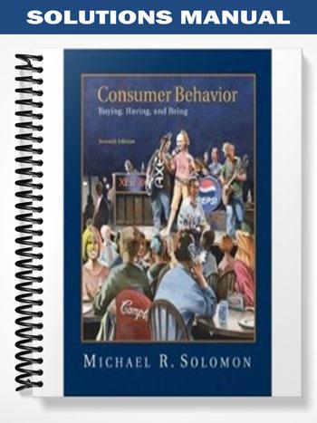 Solutions Manual for Consumer Behavior 7th Edition by Solomon - Tutor website