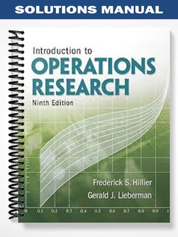 Solutions Manual for Introduction to Operations Research 9th Edition by ...