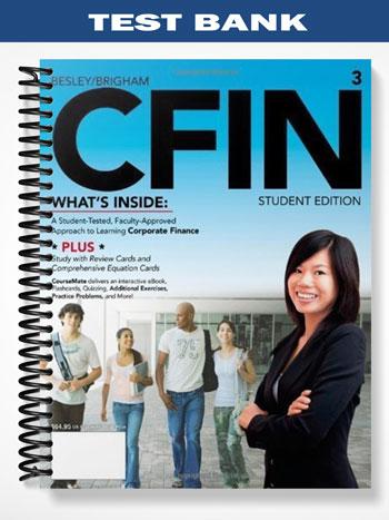 Test Bank for CFIN 3 3rd Edition by Besley - Tutor website