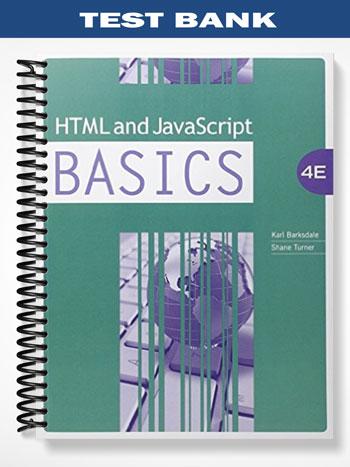 Test Bank for HTML and JavaScript BASICS 4th Edition by Barksdale ...