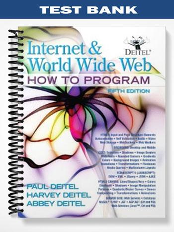 Test Bank for Internet and World Wide Web How To Program 5th Edition by ...