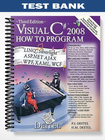 Test Bank for Visual C# 2008 How to Program 3rd Edition by Harvey ...